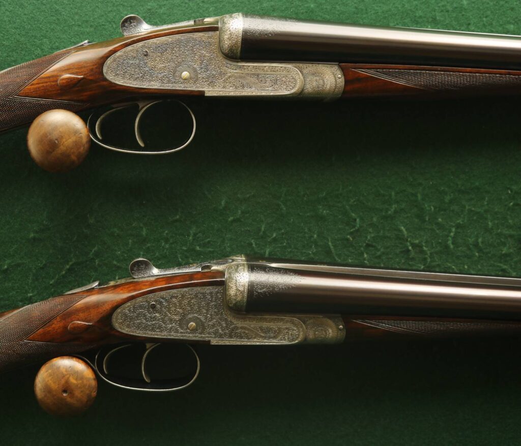 Pair DBHE 12 bore E.J.Churchill XXV Premier Side by Side - A.W.Rule and ...